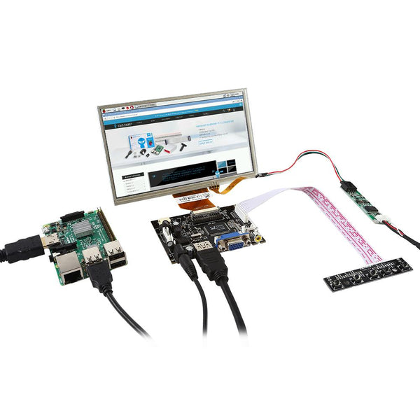 [discontinued] 7" LCD Touch Screen with HDMI VGA Input Driver Board fo ...