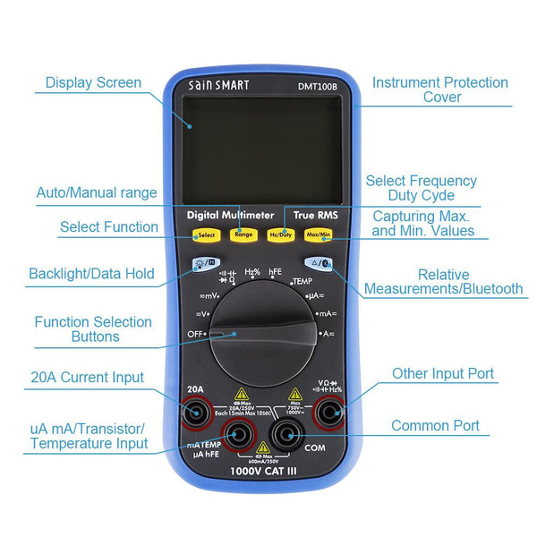 [discontinued] Bluetooth Digital Multimeter and Temperature Meter, DMT ...